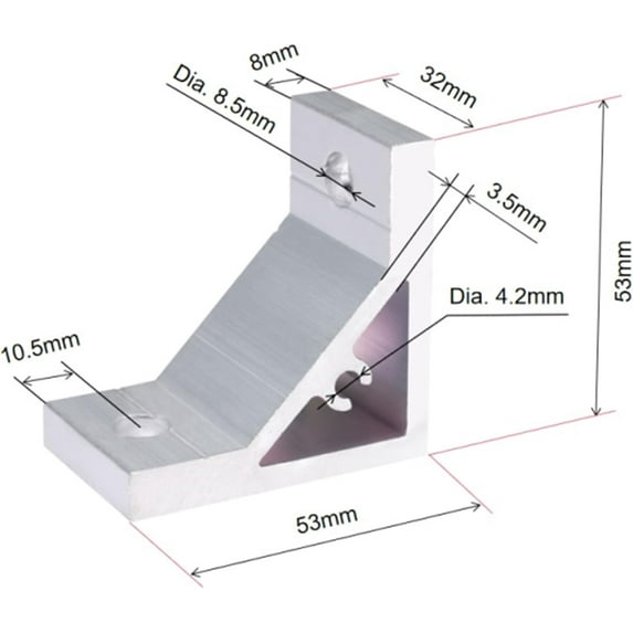 FUGee-4Sets 4040 Aluminum Extrusion Connector Heavy Corner Bracket ...