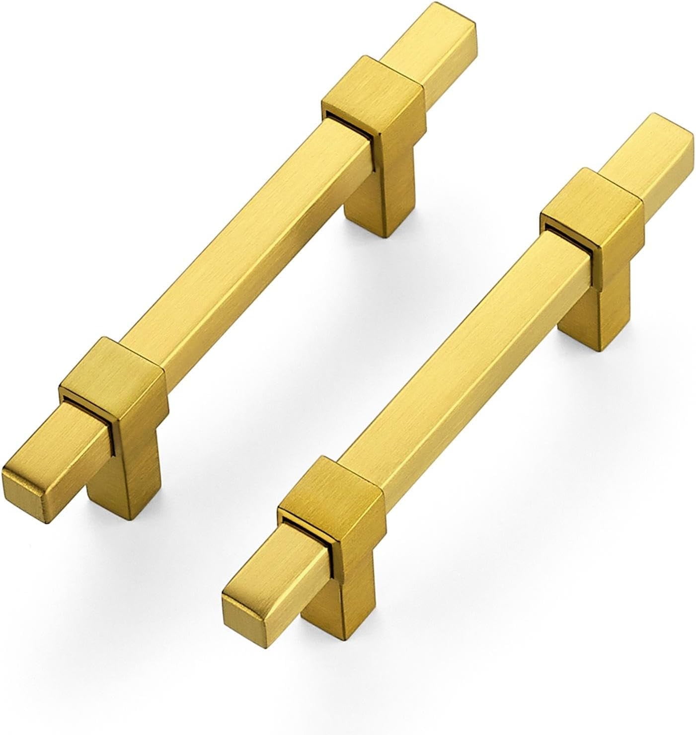 FUGee-5 Pack Gold Cabinet Handles - 3" Hole Center Cabinet Pulls Drawer ...