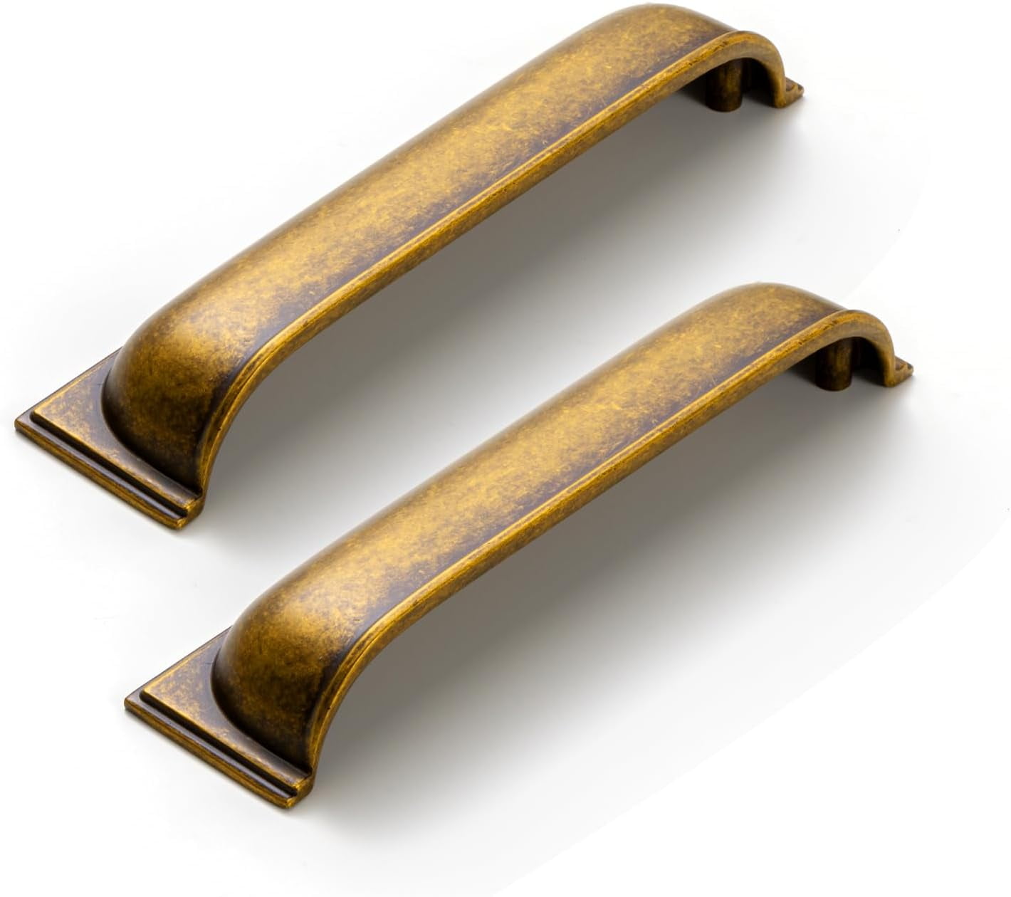 FUGee-6 Pack Antique Brass Cup Pulls Zinc Alloy Kitchen Hardware,5 Inch ...