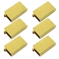 FUGee-6 Pcs 1.6" Gold Glass Edge Pull Clips, Finger Grip Cabinet Door ...