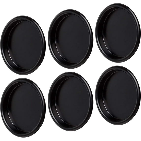 FUGee-6PCS Closet Door Finger Pull 2-1/8", Black Easy Snap-in Circular ...