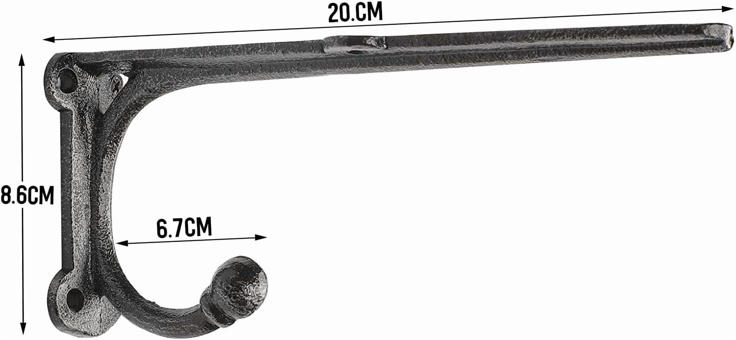 FUGee-8 Inch Shelf Brackets Heavy Duty 2 Pack, Cast Iron Shelf Brackets ...