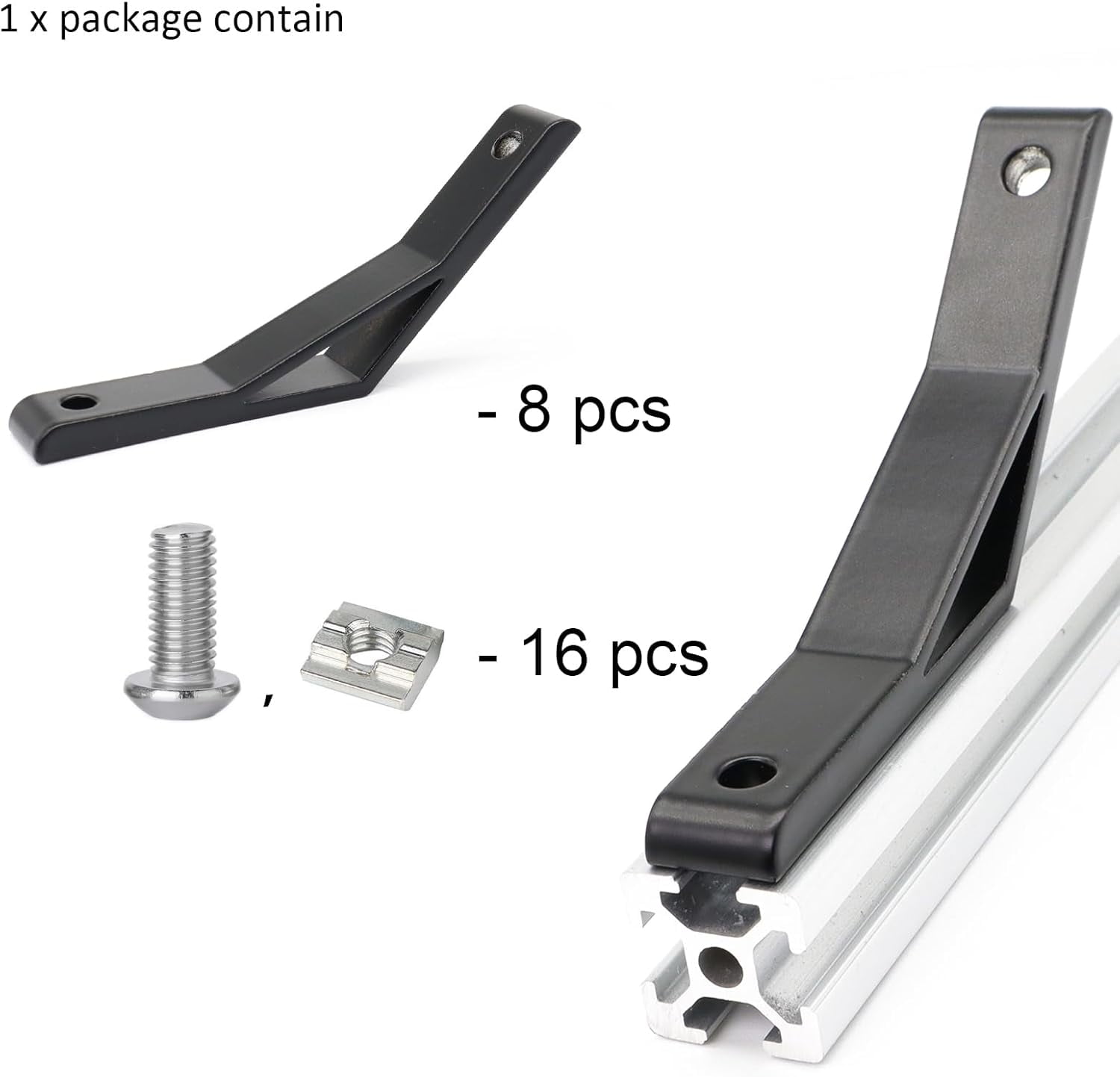 FUGee-8Pcs 2020 135 Degree Angle Bracket 20 Series Aluminum Extrusion ...