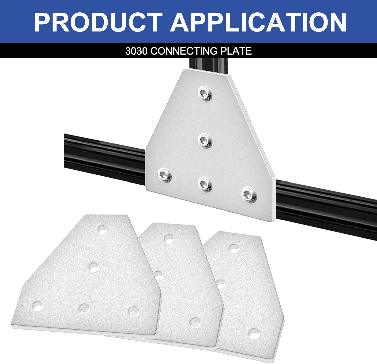 FUGee-8pcs 3030 Brackets T Plate Connector Joint Plate T Slot Hardware ...
