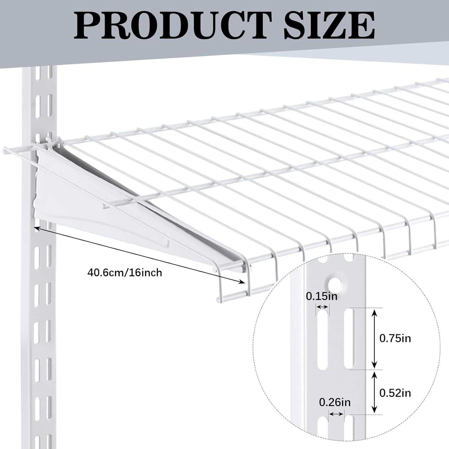 FUGee-Adjustable Locking Shelf Bracket 16 Inch Shelf Brackets Heavy ...