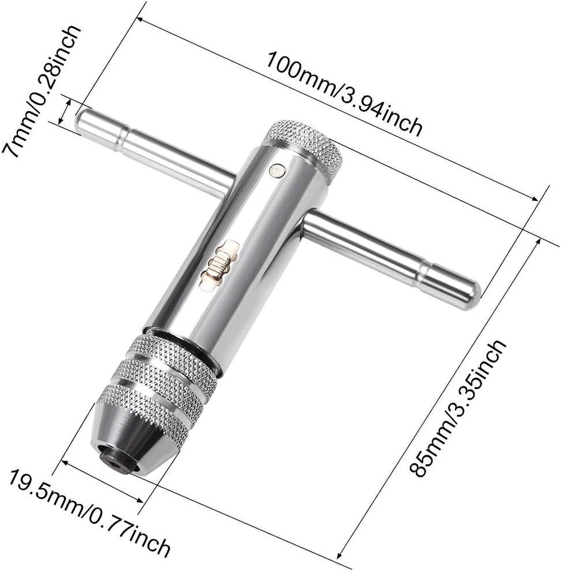 FUGee-Adjustable Ratchet Tap Wrench T-Handle, for Metric M3-M8 Thread ...
