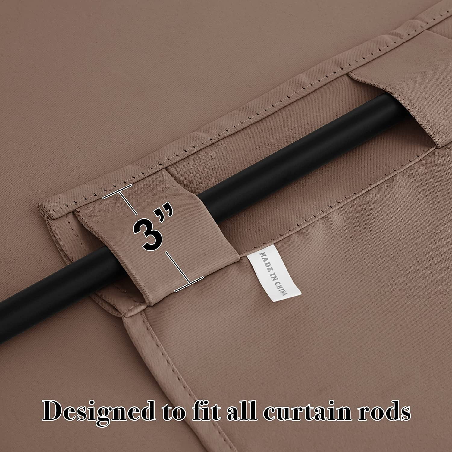 FUGee-Blackout Curtains 80 inches Long Thermal Insulating Large Window ...