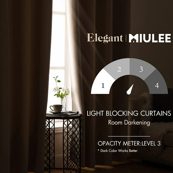 FUGee-Blackout Curtains for Bedroom Living Room Thermal Insulated Room ...