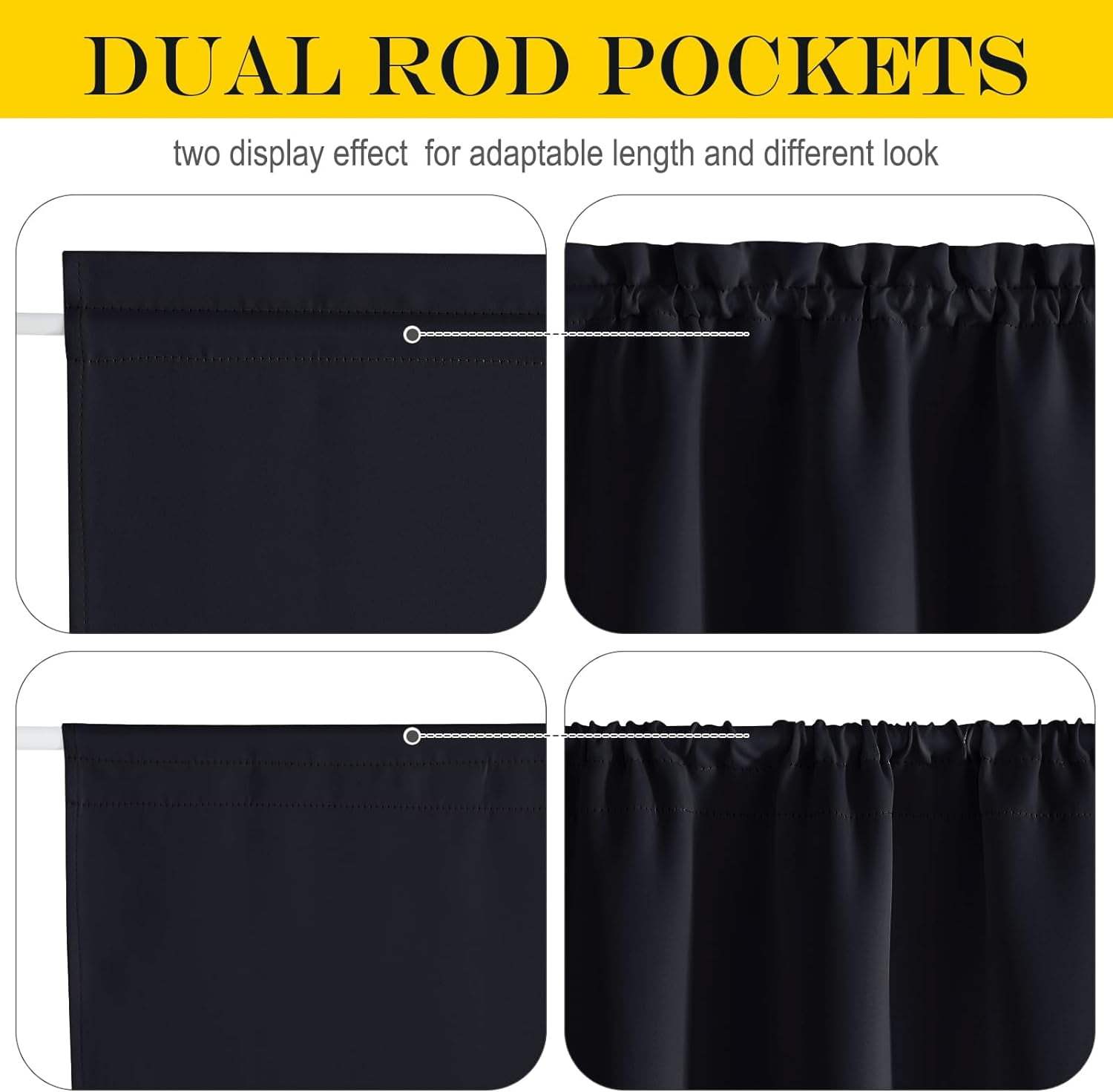 FUGee-Blackout Side Door Curtains, Front Door Curtains for Small Window ...