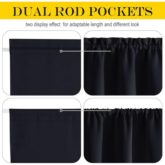 FUGee-Blackout Side Door Curtains, Front Door Curtains for Small Window ...