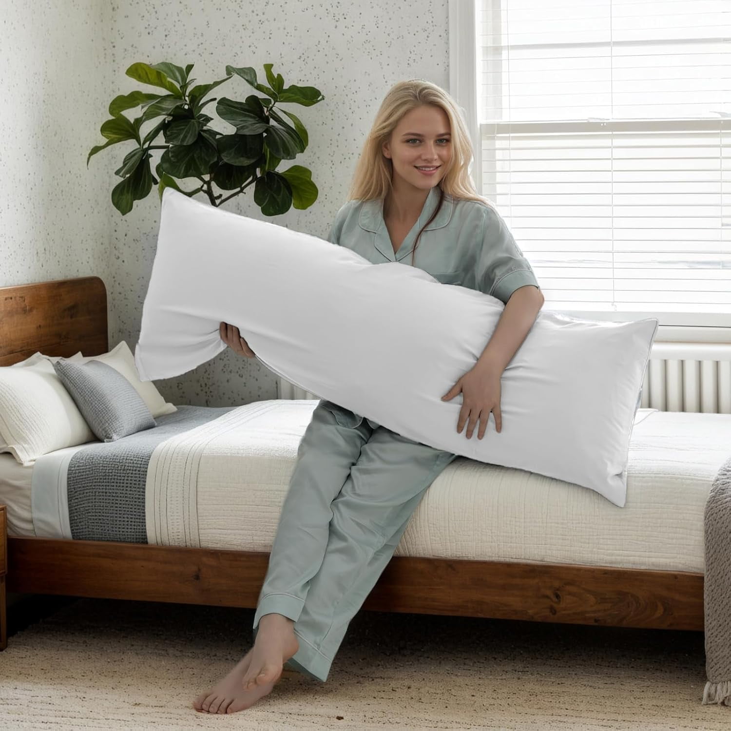 FUGee-Body Cooling Pillow Case Cover, Bamboo Rayon Pillowcase with ...