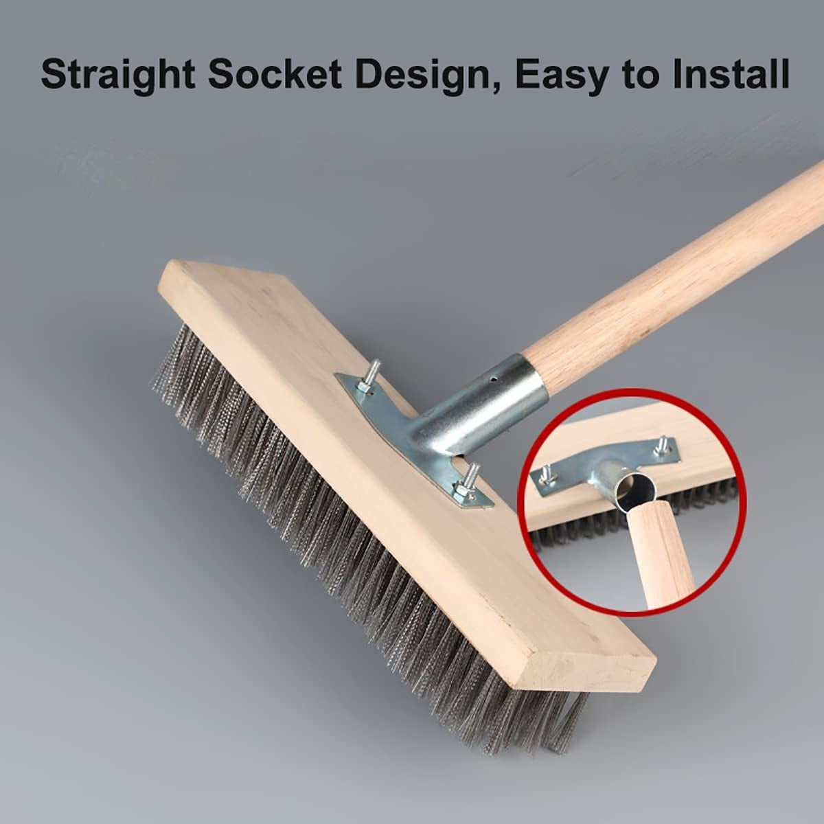 FUGee-Broom Handle Bracket,Embedded Handle Bracket,Durable Metal Broom ...