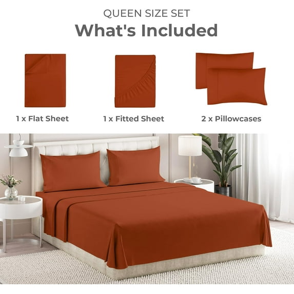 FUGee-Cal King Size Bed Sheets - 4 Piece - California King Sheet Set ...