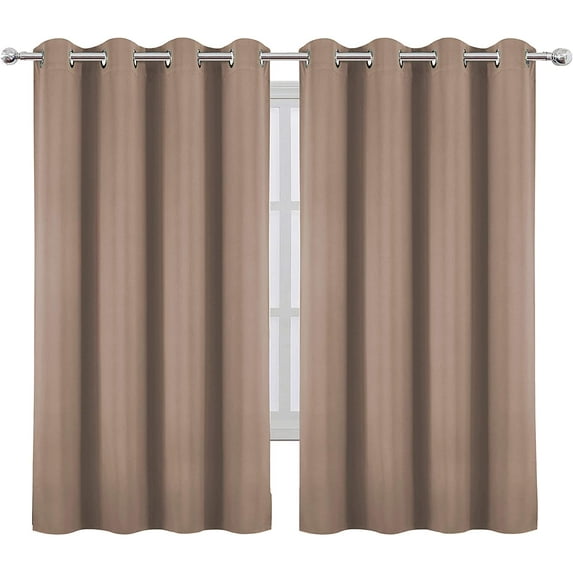 FUGee-Cappuccino Thermal Blackout Curtains/52 x 54 Inch/Set of 2 Panels ...