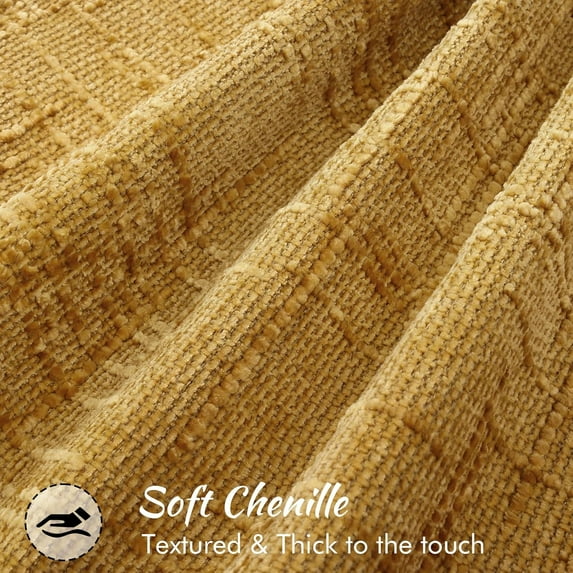 FUGee-Chenille Throw Pillow Covers 16x16 Set of 2, Thick Textured ...