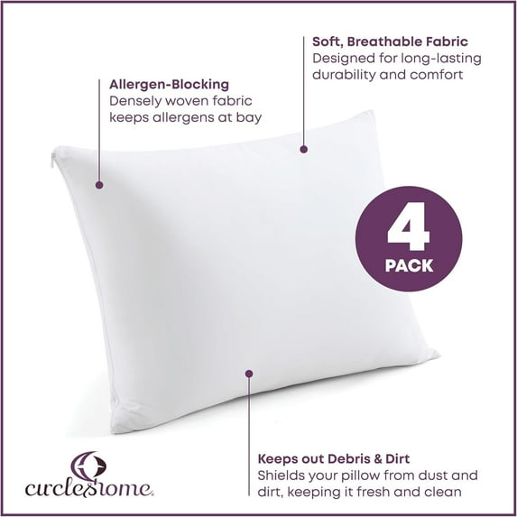 FUGee-CirclesHome Pillow Covers with Zipper King Size - 2 Pack - 100% ...
