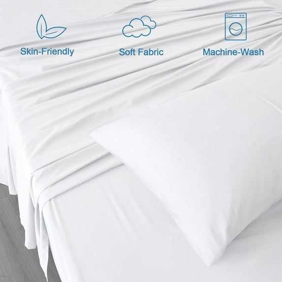FUGee-Cot Sheets 30" x 75" x 9", 4 Piece Cot Sheet Set, Cot Size Fitted ...
