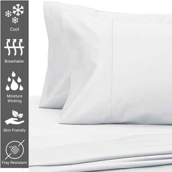 FUGee-Cotton Body Pillow Cover Ivory, 400 Thread Count 100% Long Staple ...