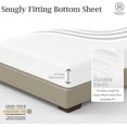 FUGee-Cotton Fitted Sheet Queen Size - 300 Thread Count 1 Piece Light ...