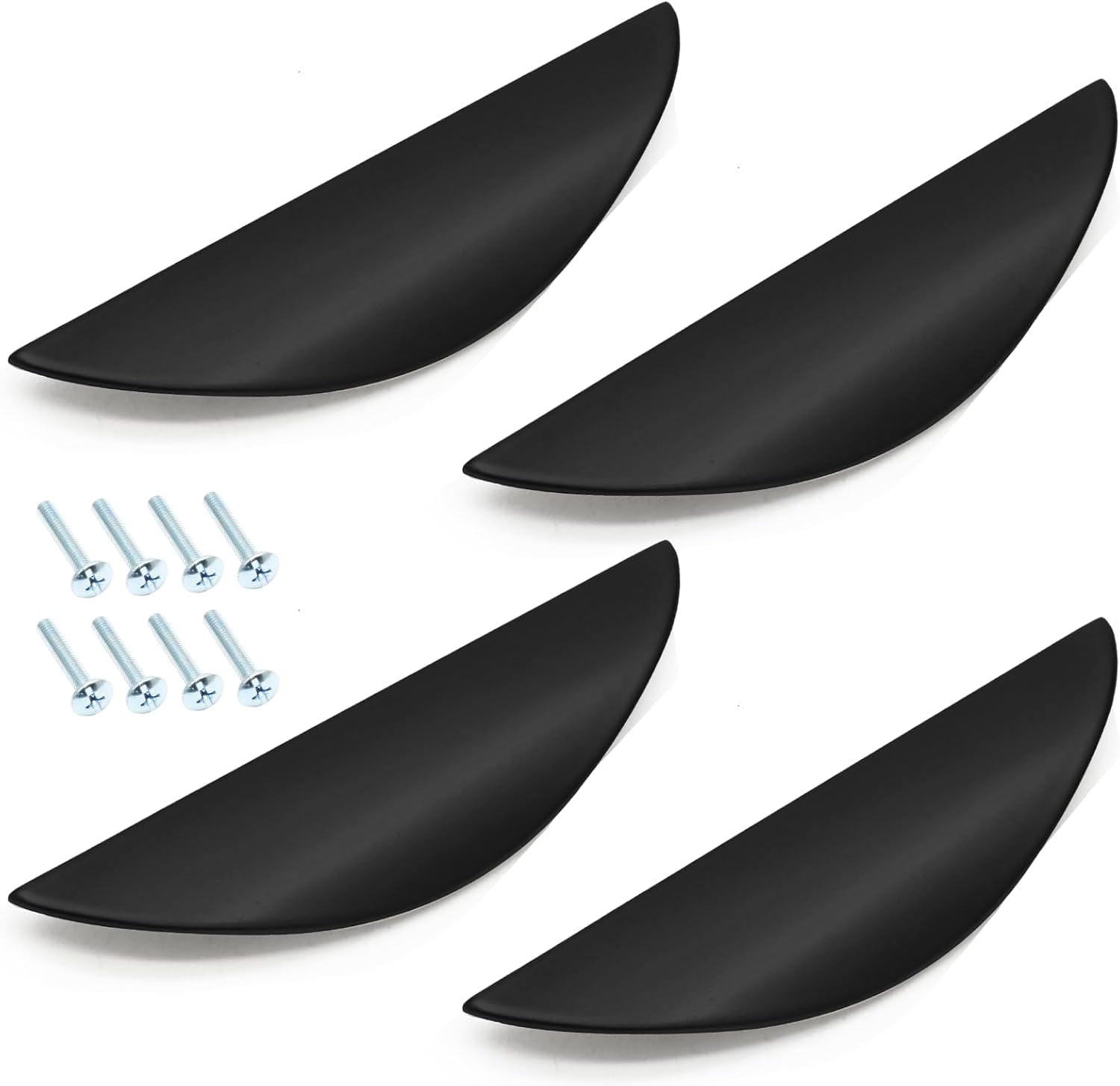 FUGee-Crescent Black Cabinet Pulls, 2-1/2 Inch (64MM) Hole Centers ...