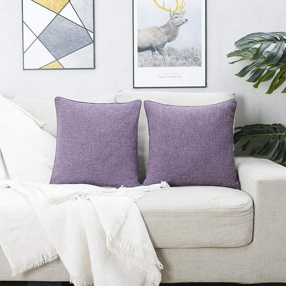 FUGee-Decorative Throw Pillow Covers Set of 4 Geometric Design Linen ...