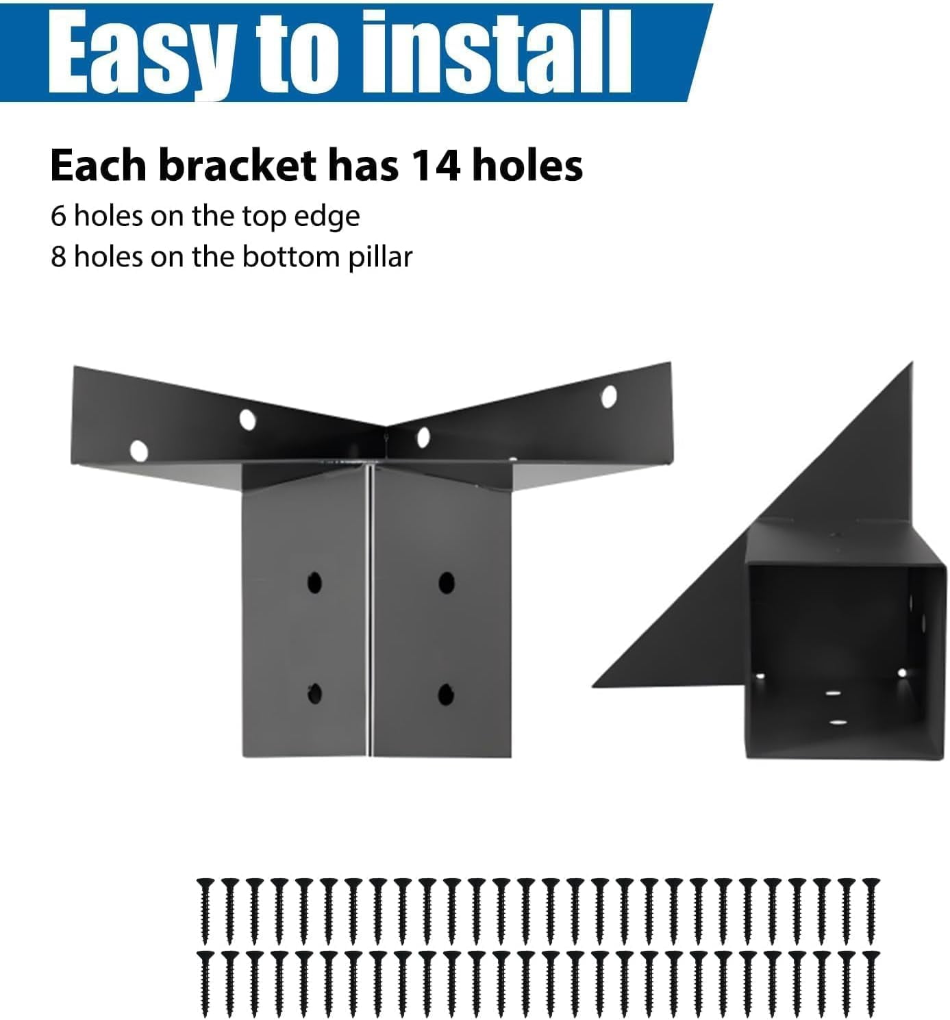 FUGee-Deer Stand Right-Angle Bracket 4x4, 4-Piece Set Outdoor 4x4 ...