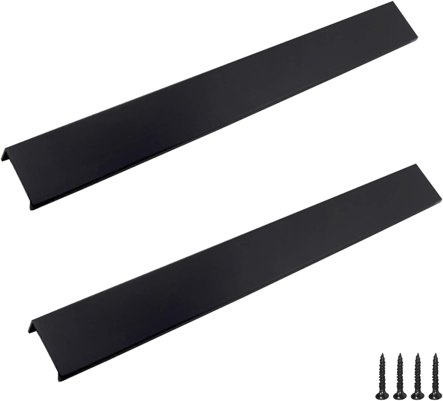 FUGee-Edge Pull Handles for Cabinets, 13.78 Inch Aluminum Alloy Finger ...