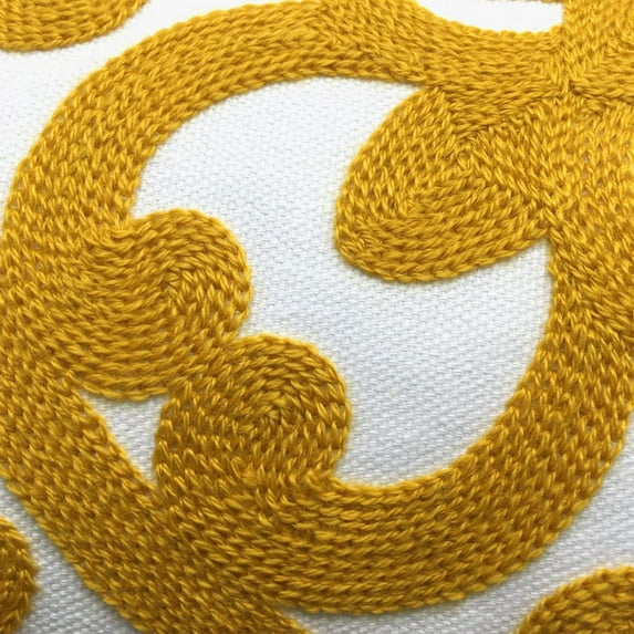 FUGee-Embroidered Decorative Throw Pillow Cover 18"x 18", Boho Mandala ...