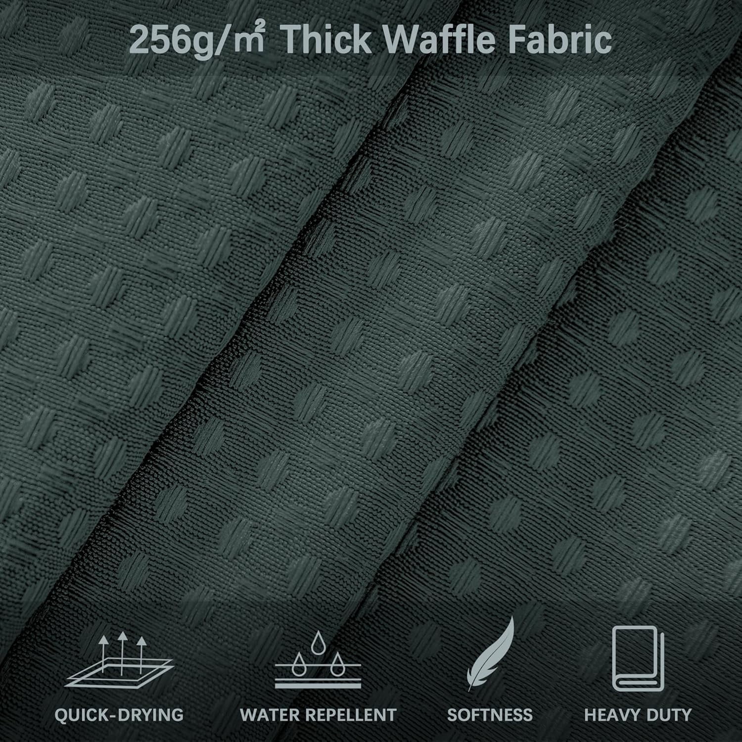 FUGee-Extra Long Shower Curtain - 84 Inch Waffle Weave Weighted Thick ...