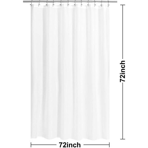 FUGee-Fabric Shower Curtain or Liner with Magnets - Soft Cloth Shower ...