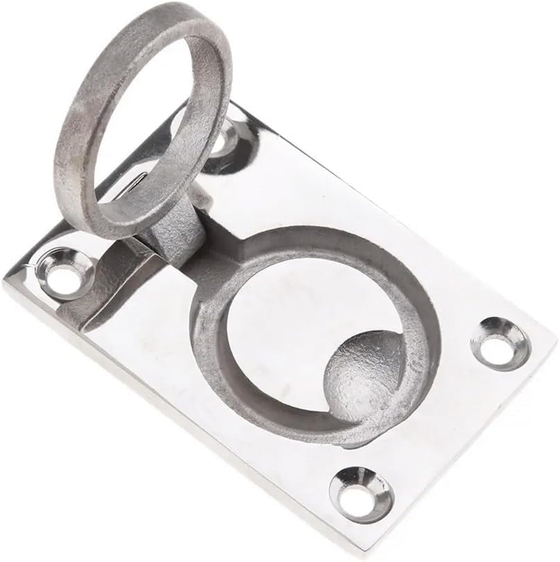 FUGee-Flush Ring Pull Handles, Stainless Steel Boat Hatch Latch Cabinet ...