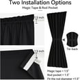 FUGee-French Door Curtain - Thermal Insulated Window Curtain with Magic ...