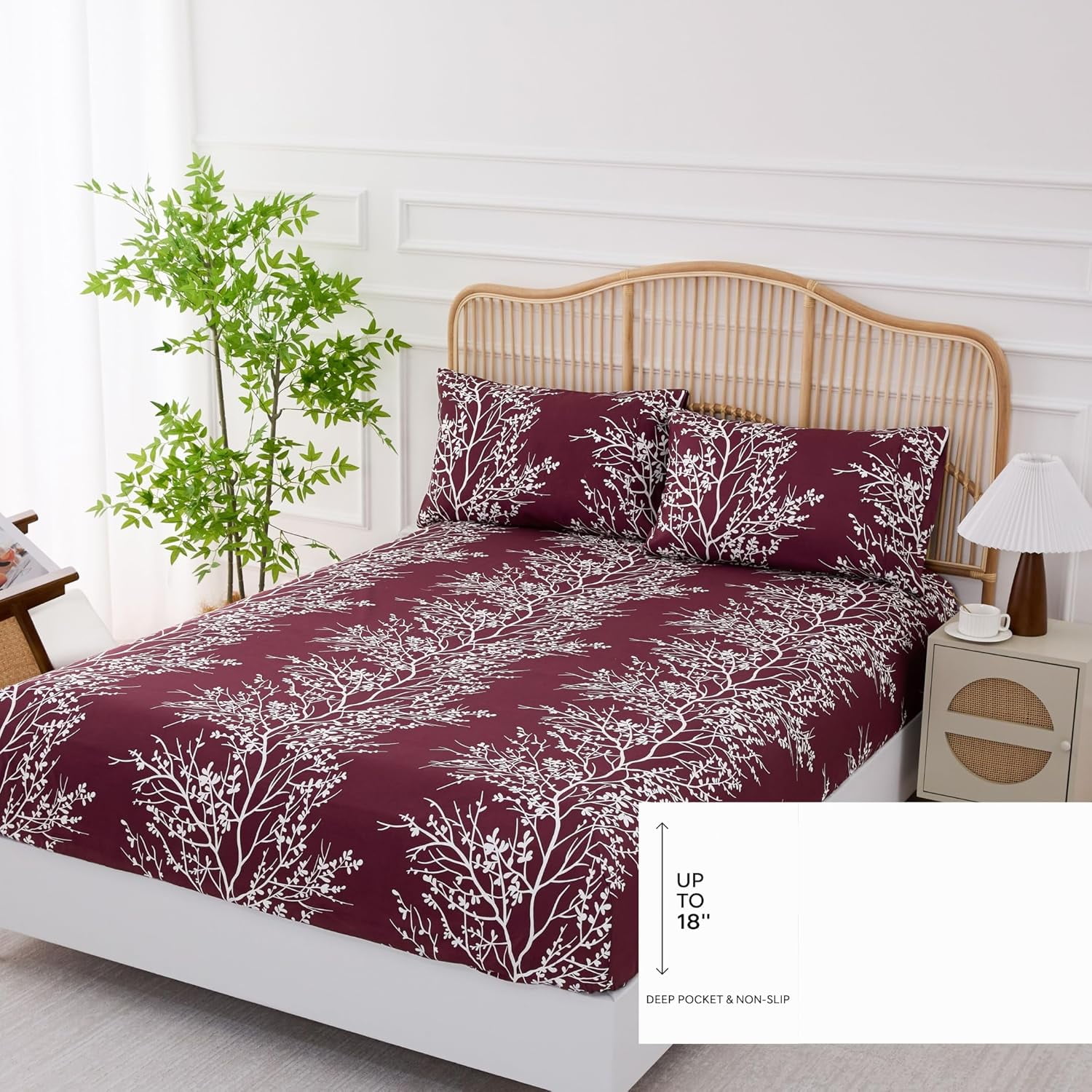 FUGee-Full Size Sheets Set - Pure Microfiber 4 Piece Polyester Bed ...