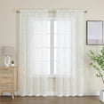 FUGee-Furman Charcoal Gray Sheer Curtains Valances for Windows, Small ...