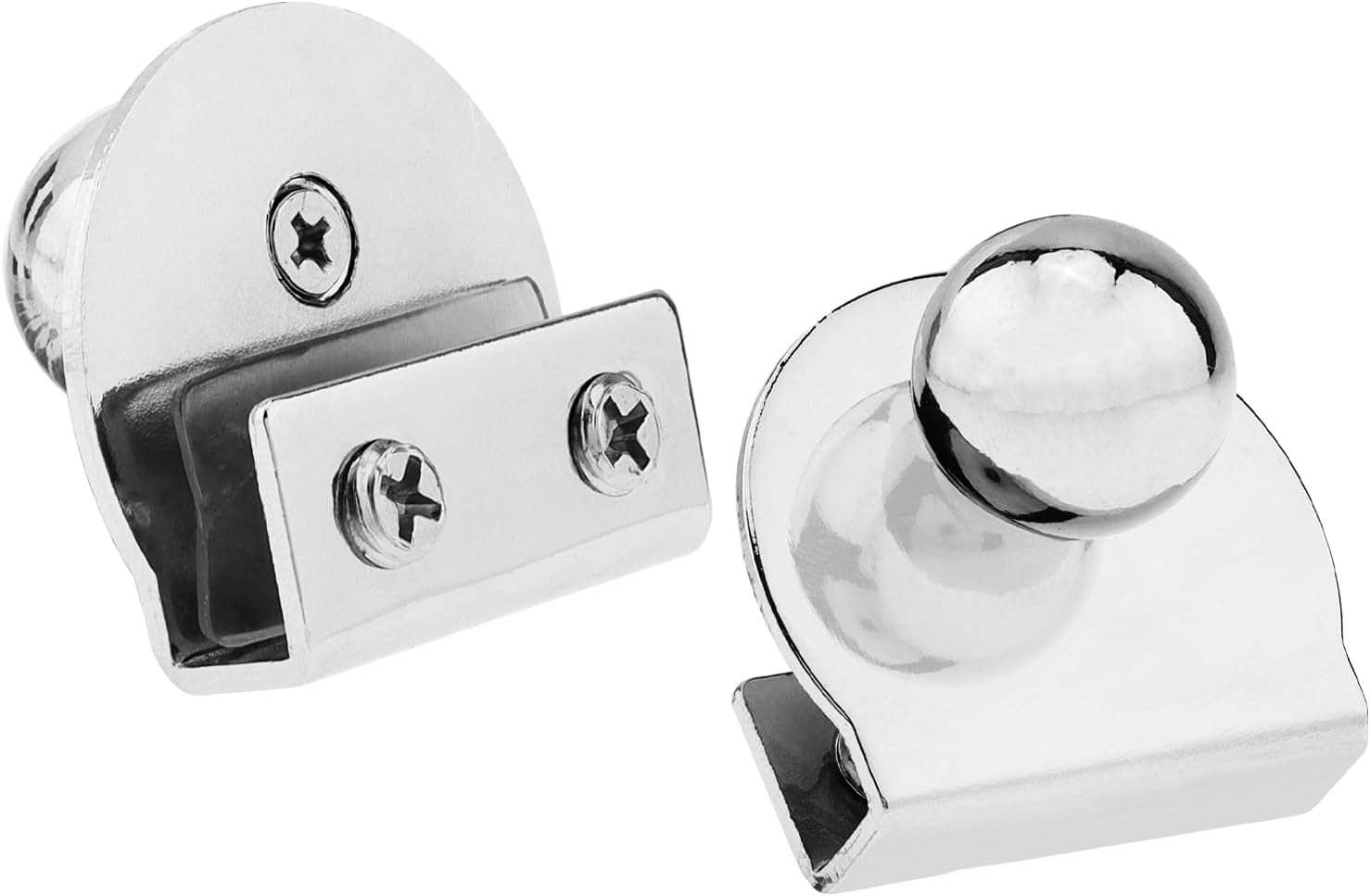 FUGee-Glass Door Pull Handle, 2PCS No Drilling Door Clamp Clips for 5 ...