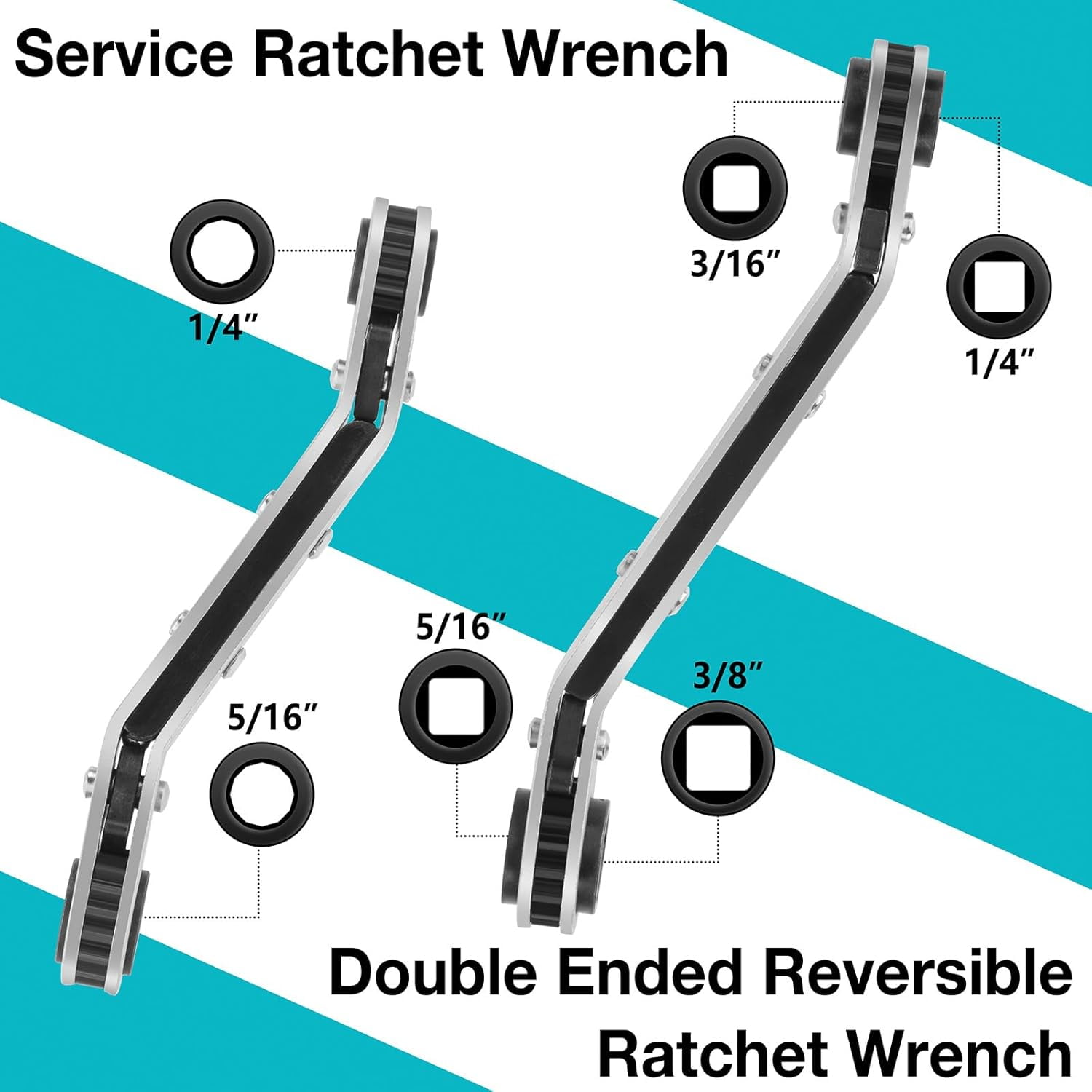 FUGee-HVAC Service Wrench Set, Refrigeration Wrench, 3/16", 1/4", 5/16 ...