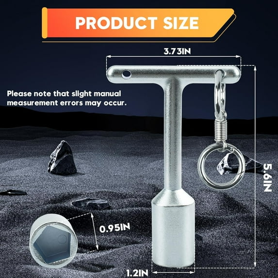 FUGee-Heavy-Duty All-Steel Penta Wrench Set, Extension Curb Box Wrench ...