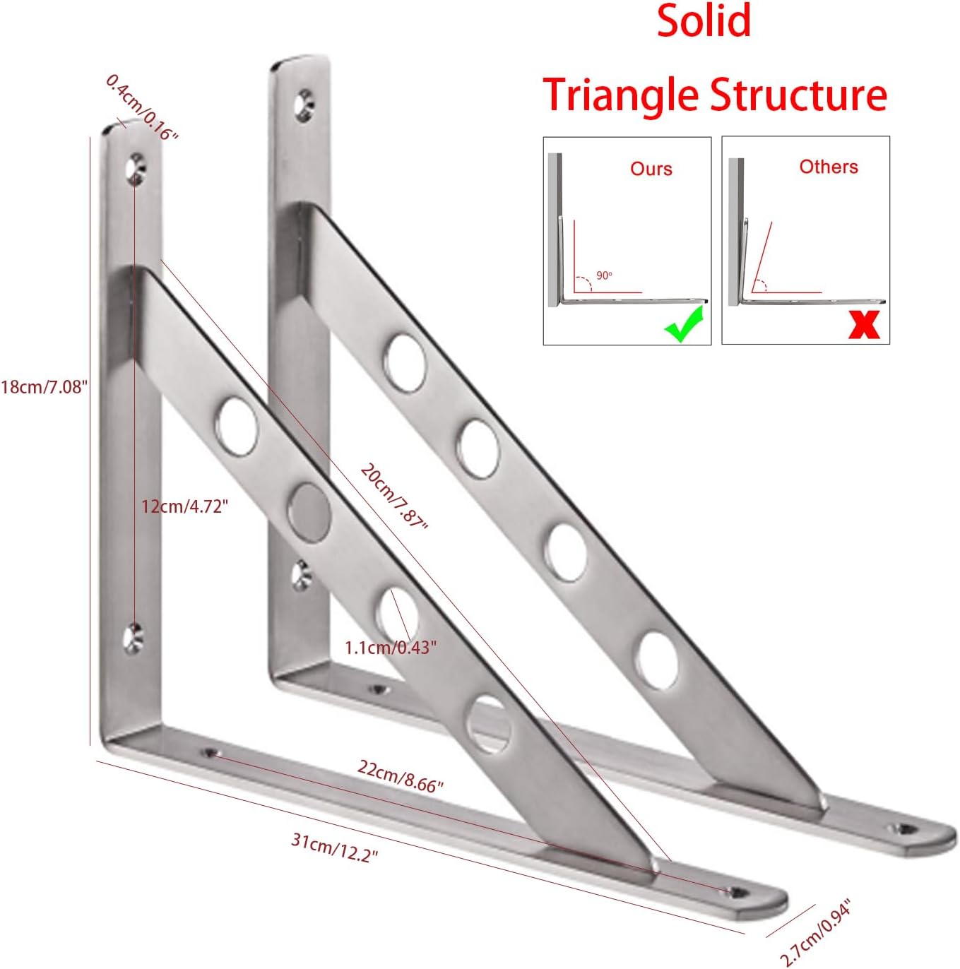 FUGee-Heavy Duty Shelf Bracket, 10