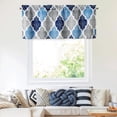 FUGee-Lattice Blackout Window Valance Curtain Panels Thermal Insulated ...