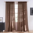 FUGee-Linen Light Pink Sheer Curtains for Girls Room, Rod Pocket & Back ...