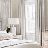 FUGee-Linen Textured Curtains for Bedroom Solid 100% Blackout Thermal ...