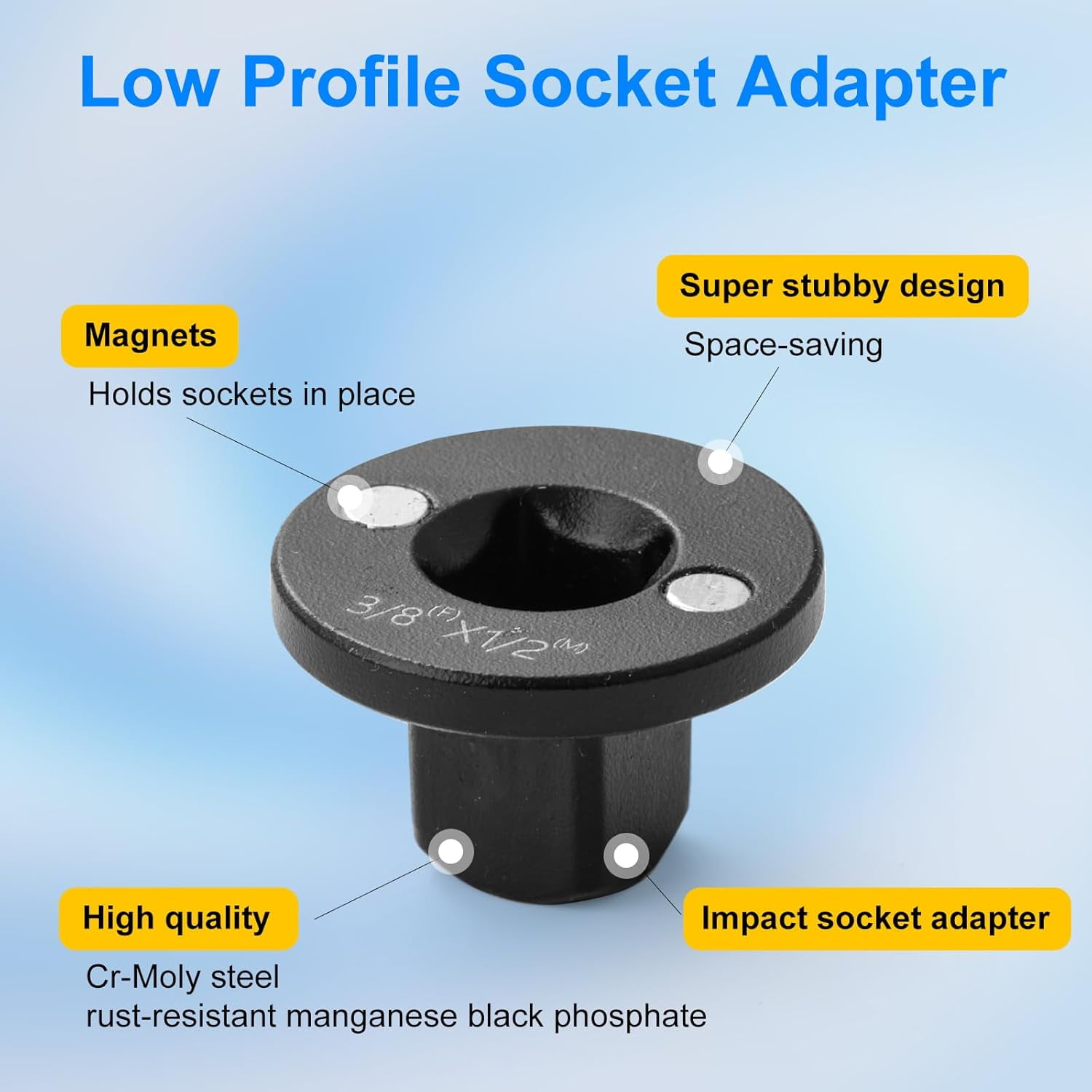 FUGee-Low Profile Impact Socket Adapter Set, Drive Ratchet Adapter Set ...