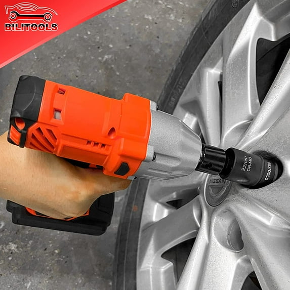 FUGee-Lug Nut Socket Set, 1/2 inch Drive Non-Marring Impact Flip Socket ...