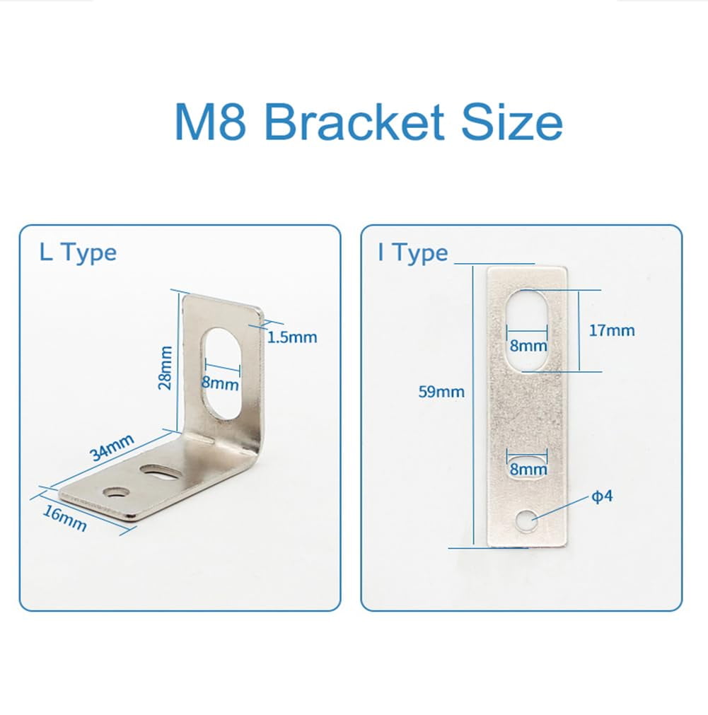 FUGee-M8 M12 M18 SN04 L-Shaped Straight I Type Mounting Iron Bracket ...