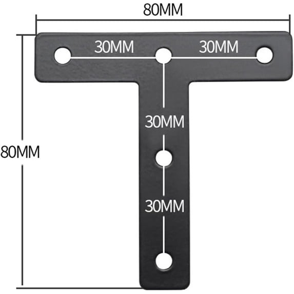 FUGee-Mending Plates for Wood Straight Brackets 80x80mm/3.15x3.15 (LxW ...