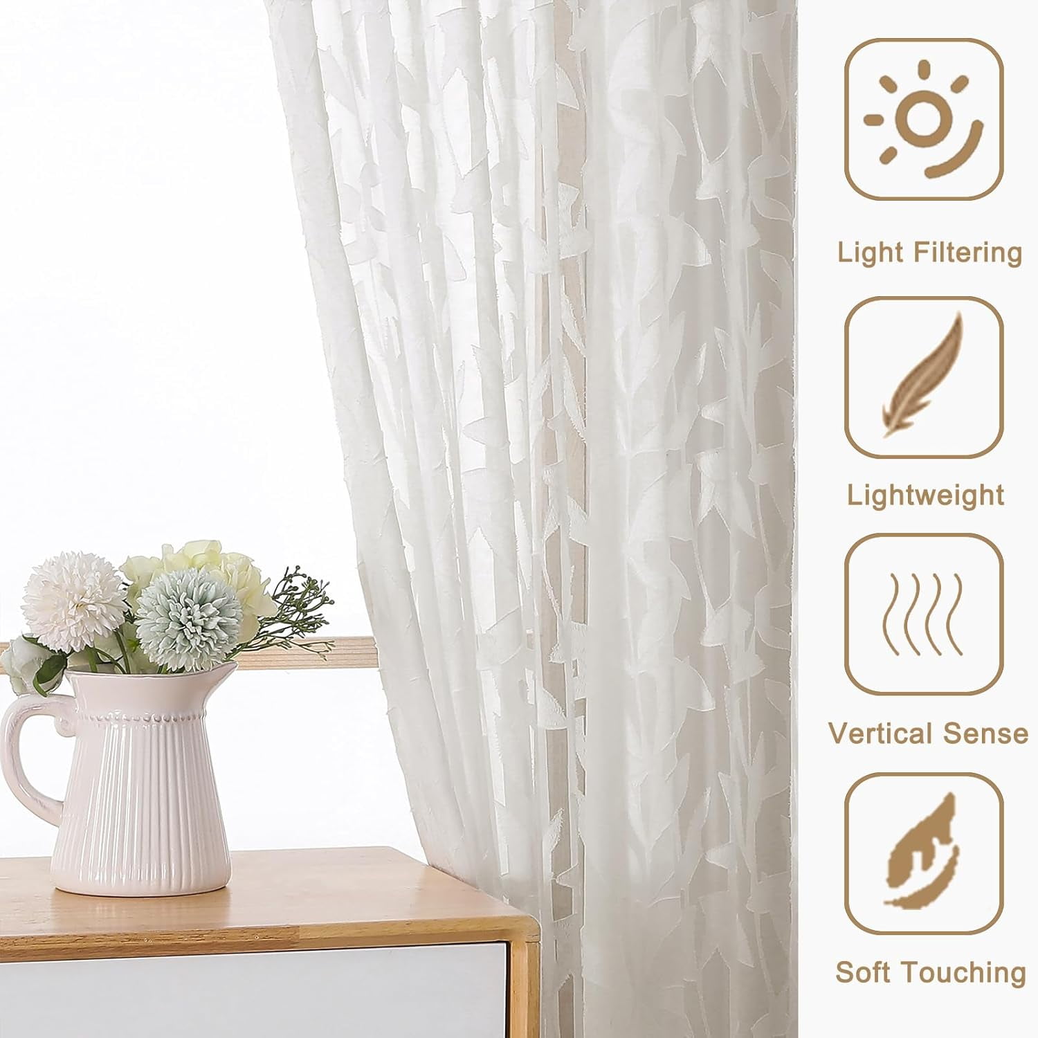 FUGee-Navy Blue Valance for Windows, Light Filtering Kitchen Valances ...