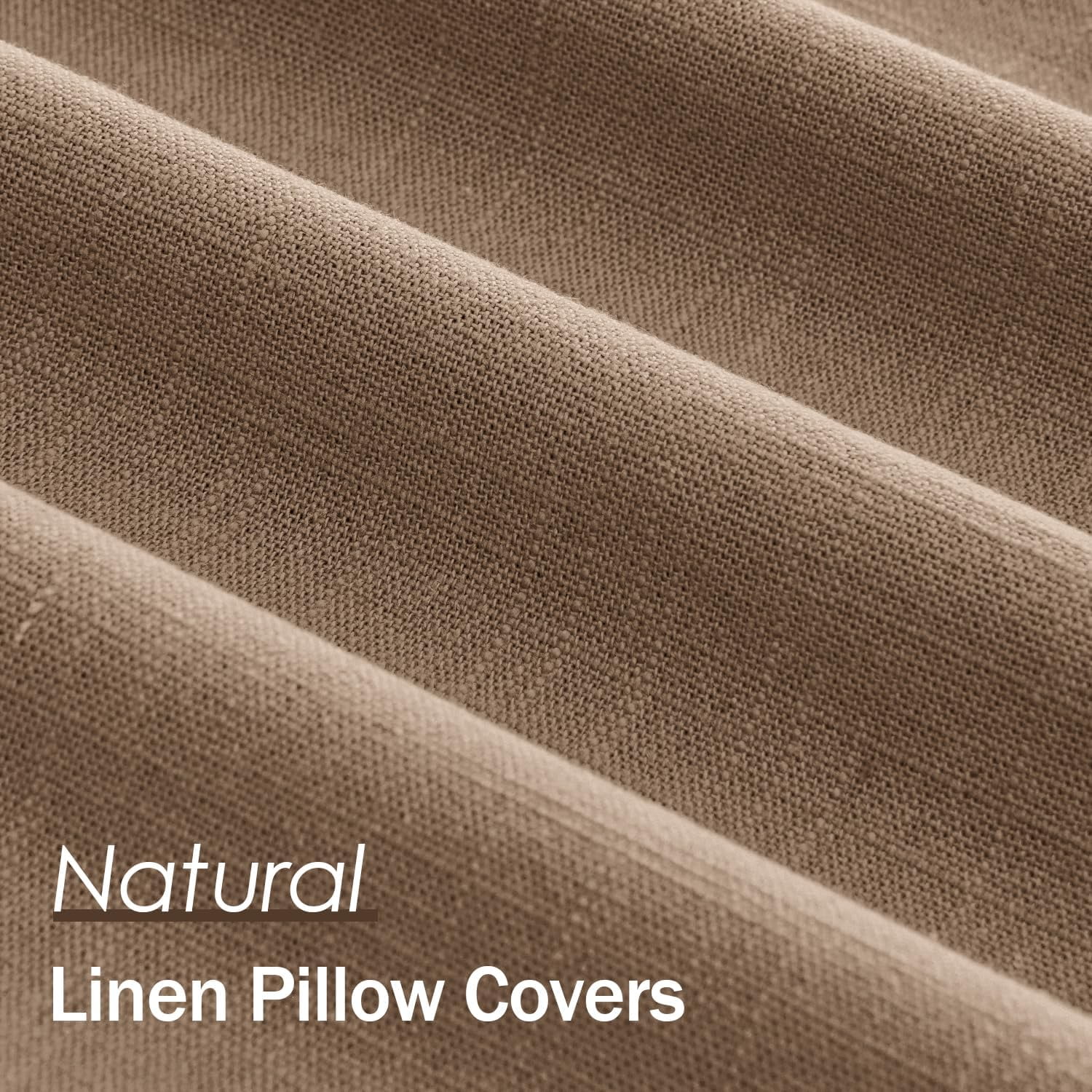 FUGee-Pack of 2 Decorative Linen Pillow Covers Light Olive Green ...