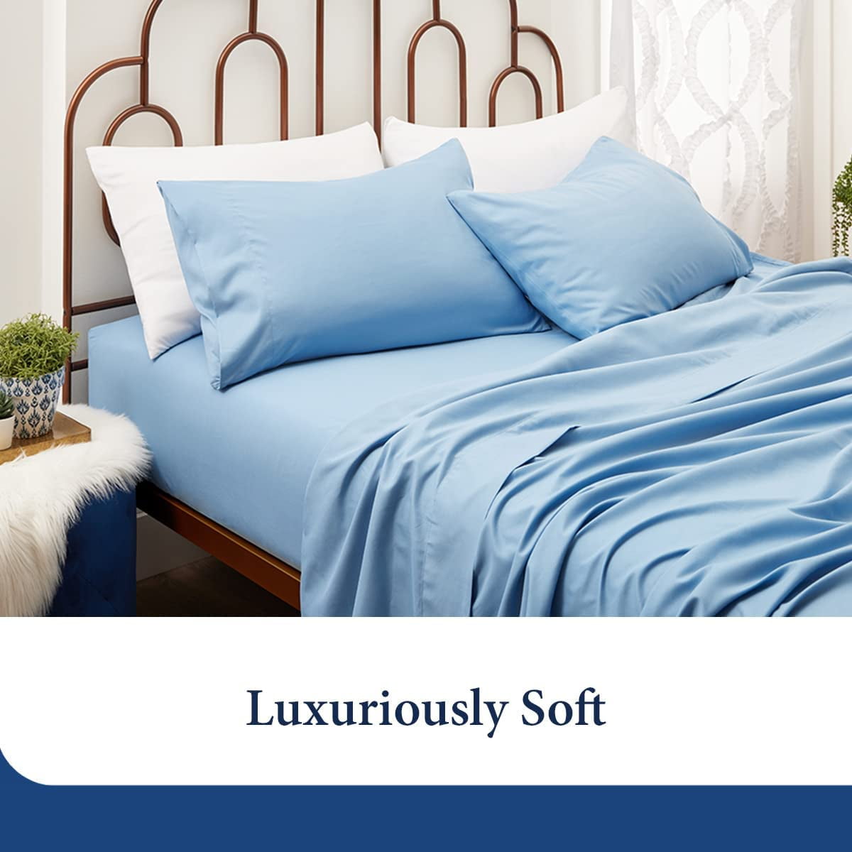 FUGee-Premium Rayon Derived from Bamboo Pillowcase Set of 2 - Ultra ...