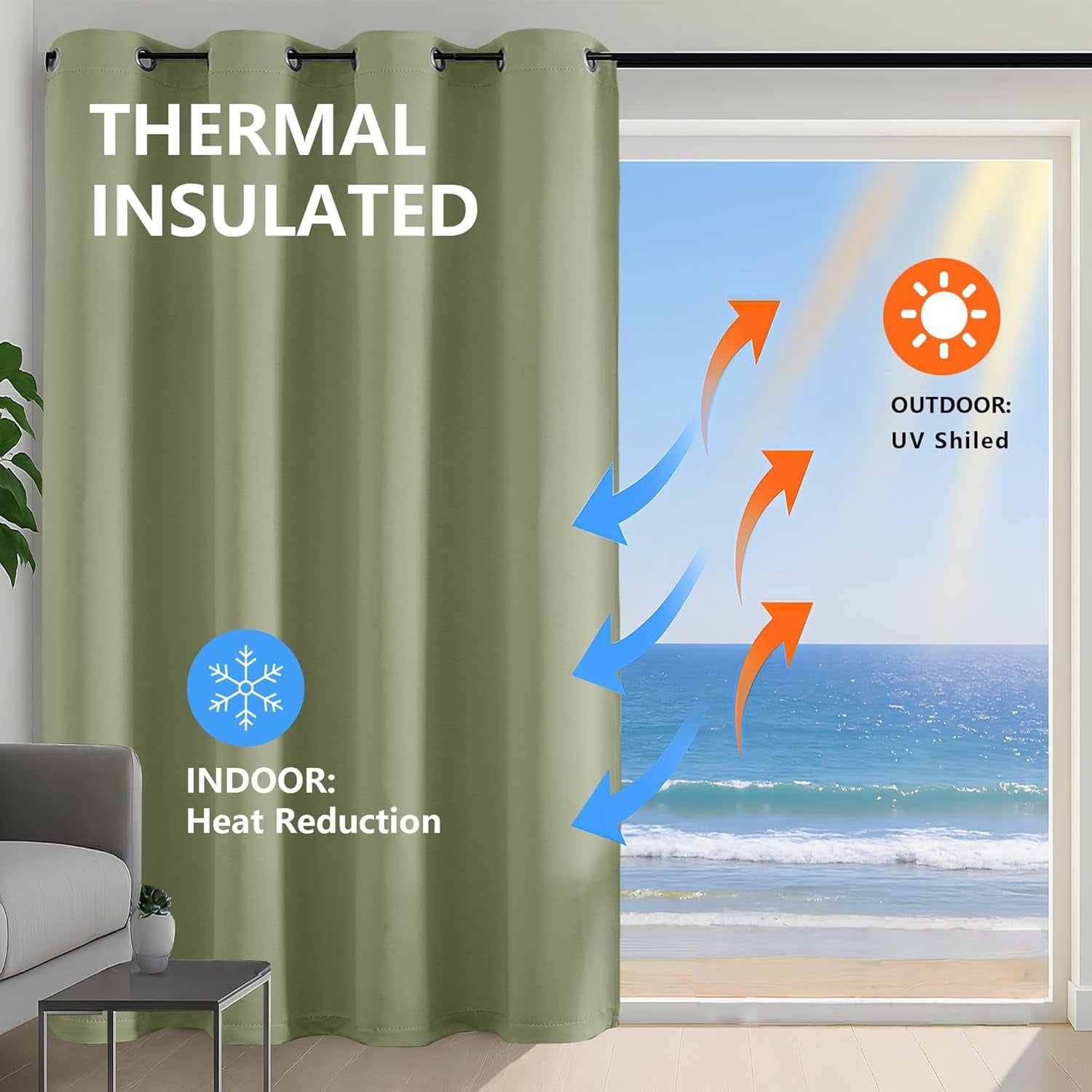 FUGee-Pure White Short Cafe Curtains 36 Inch Length 2 Panels Set, Light ...