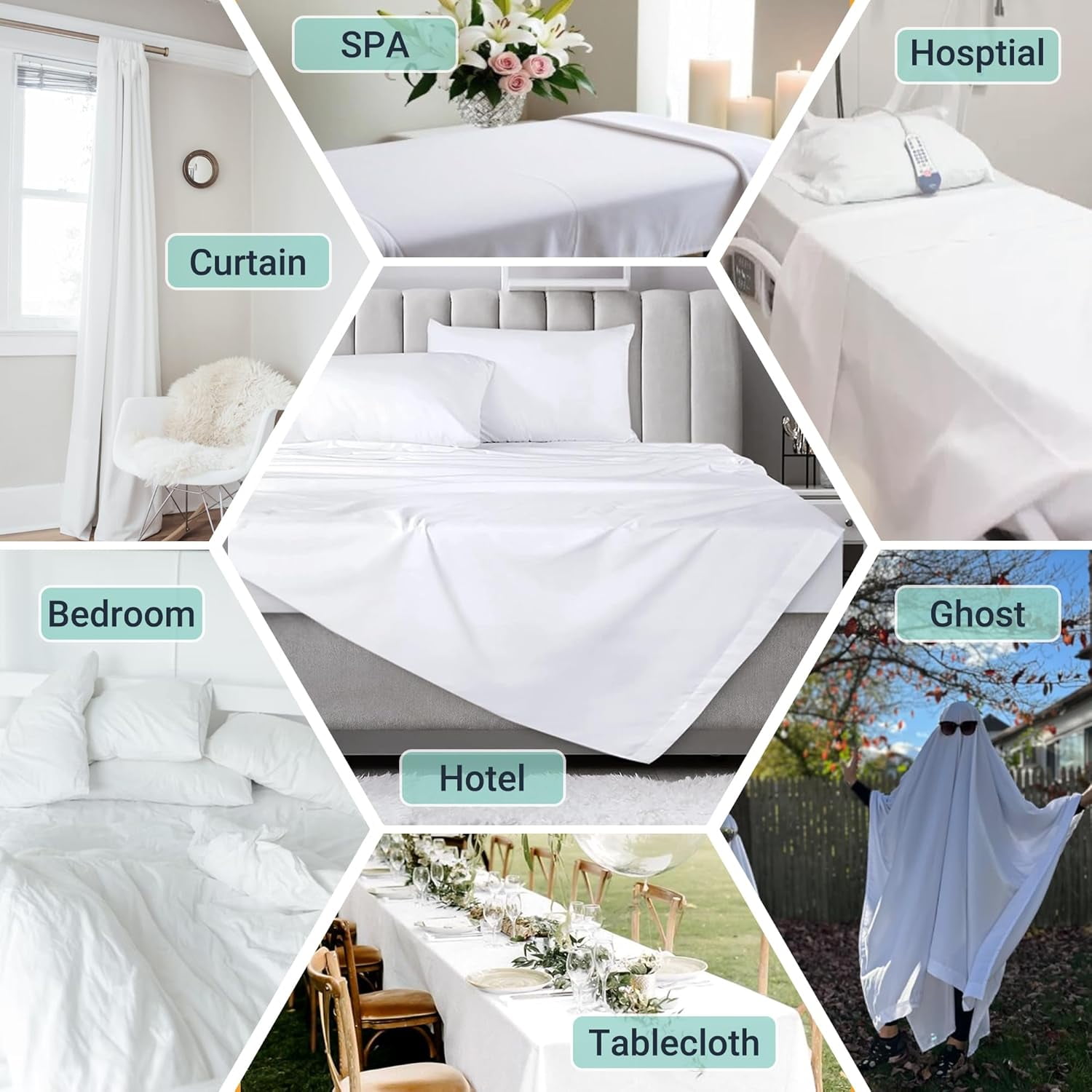 FUGee-Queen Flat Sheet Only 1 Pack, Durable Navy Top Bed Sheets ...